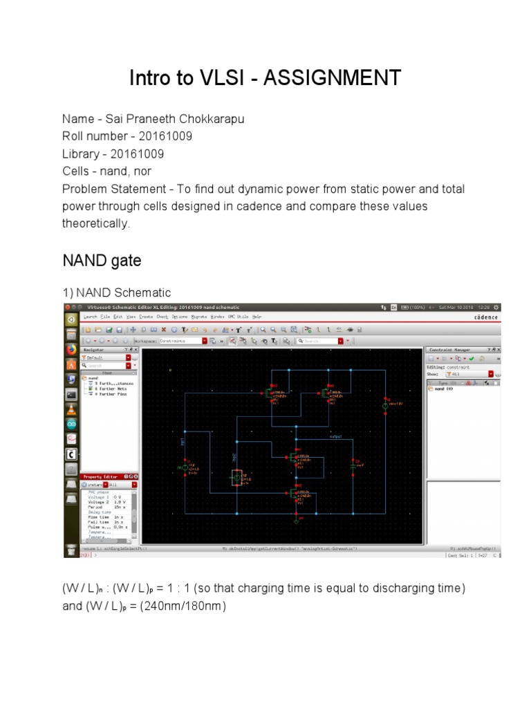 Intro To Vlsi - Assignment: NAND Gate | PDF | Science & Mathematics