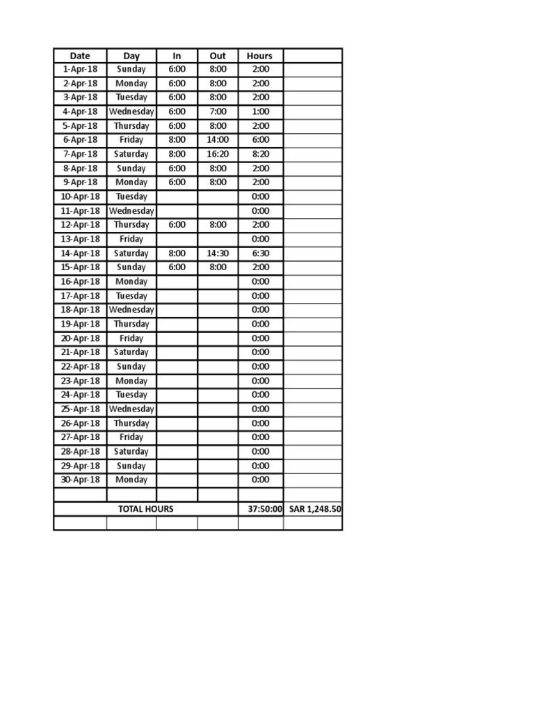 Over Time Sheet | PDF | Sports | Leisure