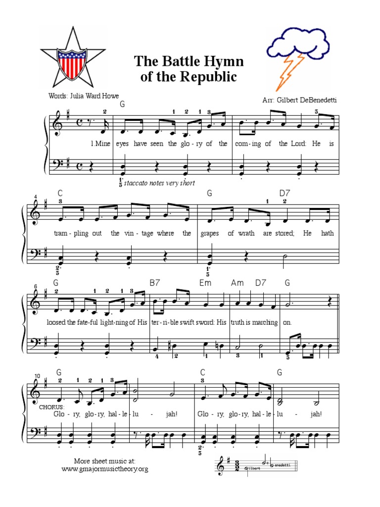 The Battle Hymn of The Republic: G Arr: Gilbert Debenedetti | PDF ...