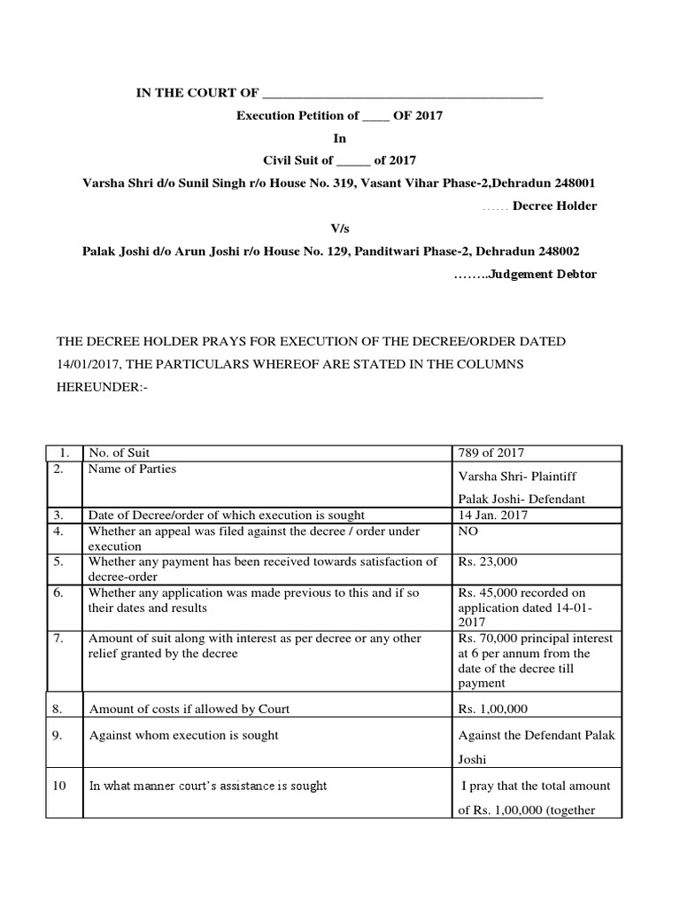 Execution App | PDF | Lawsuit | Public Law