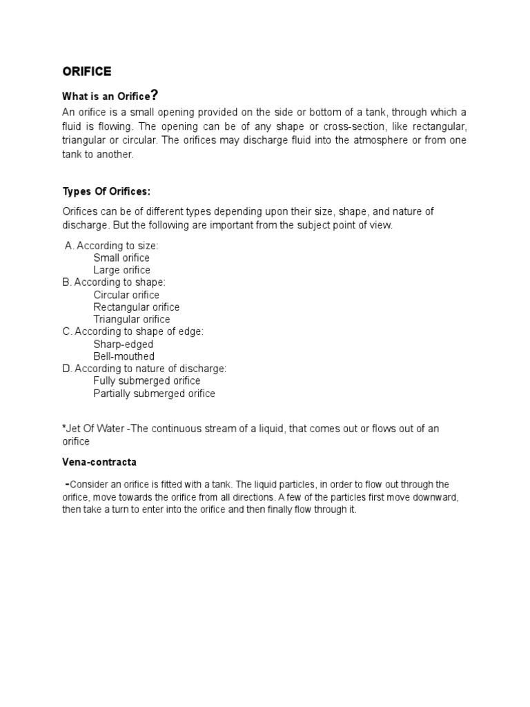 An In-Depth Look at Orifices: Types, Equations, Applications, and ...