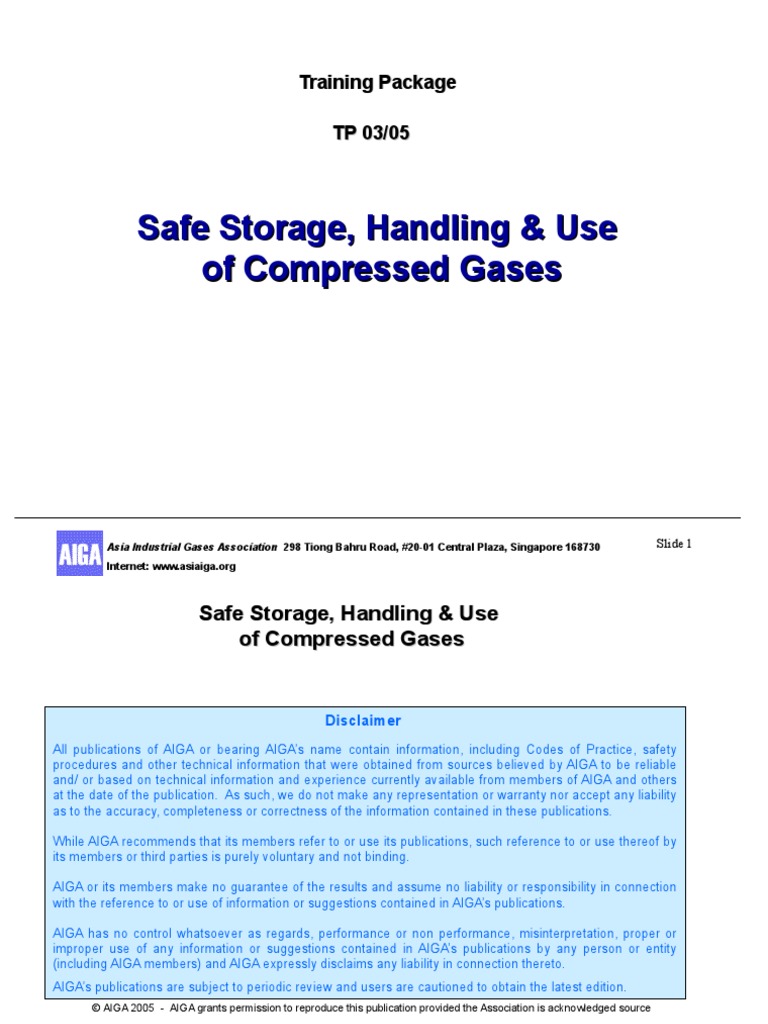 Safe Handling of Compressed Gases | PDF | Chemical Process Engineering ...