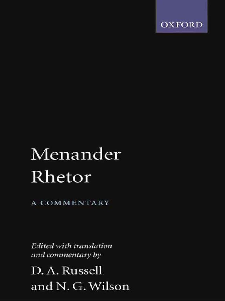 (Menander (Of Laodicea) | PDF | Rhetoric | Aristotle
