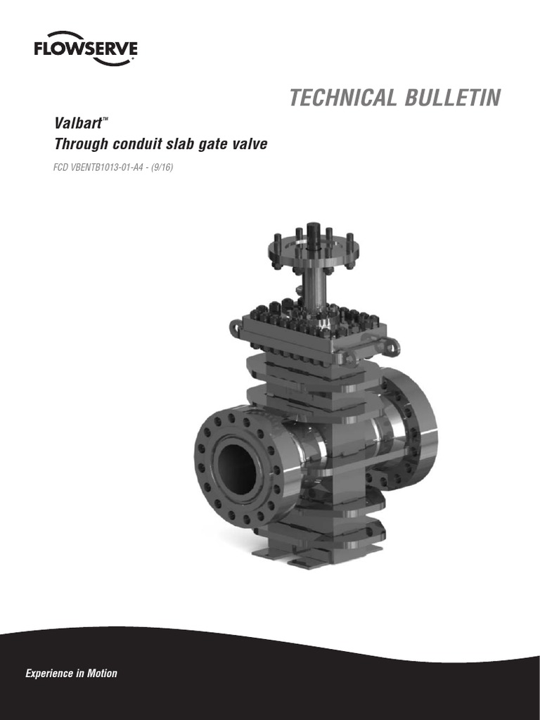 Technical Bulletin: Valbart Through Conduit Slab Gate Valve | PDF ...
