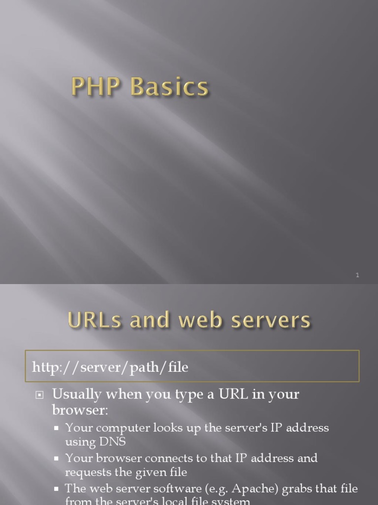 Php Slides Pdf Web Server Internet Web
