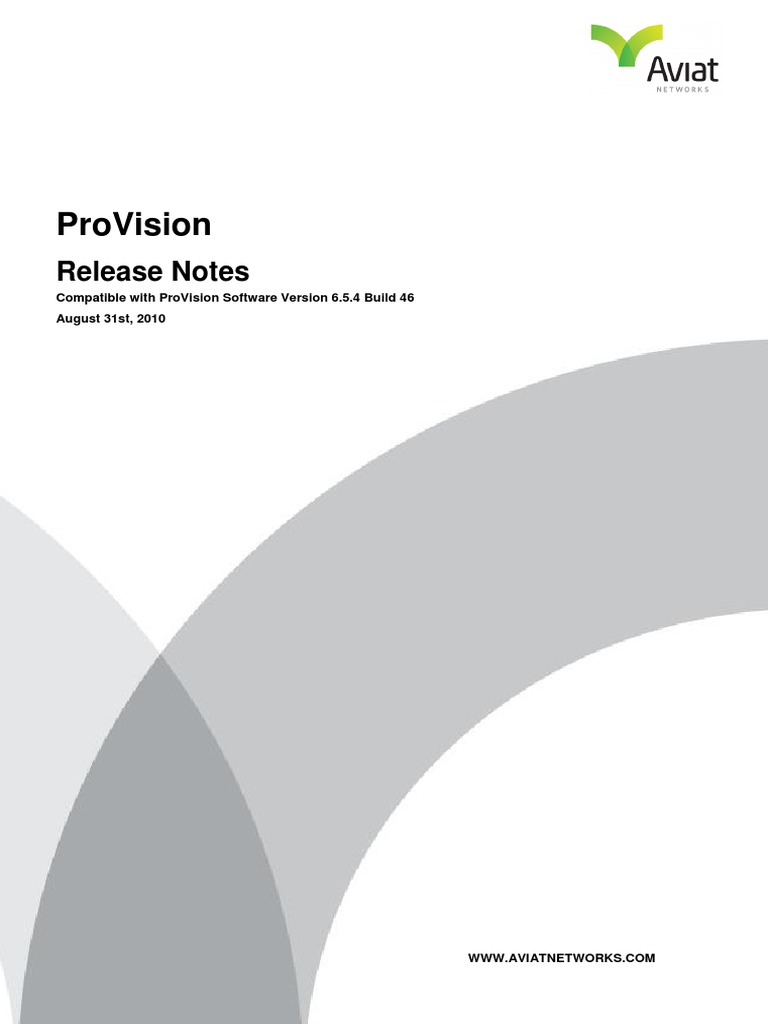 ProVision Software Release Notes 6.5.4 | PDF | Provisioning | File ...