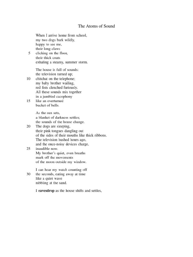 Sample Tda 3 The Atoms of Sound | PDF