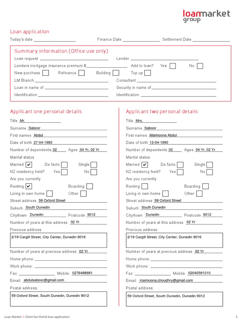 Blank Loan Application Form 2018 | PDF | Loans | Credit (Finance)