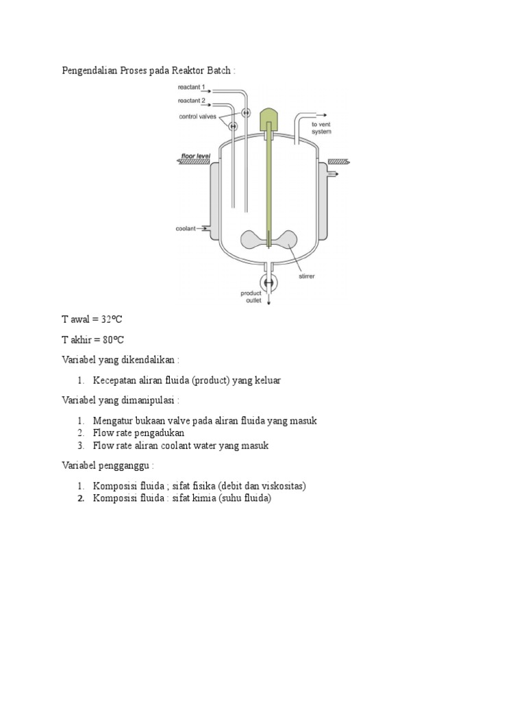 Pengendalian Proses Pada Reaktor Batch | PDF