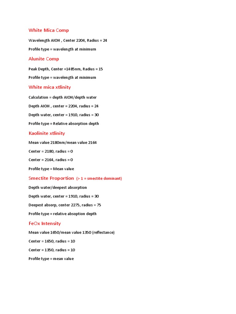 ASD Mineral Calculation | PDF | Home & Garden