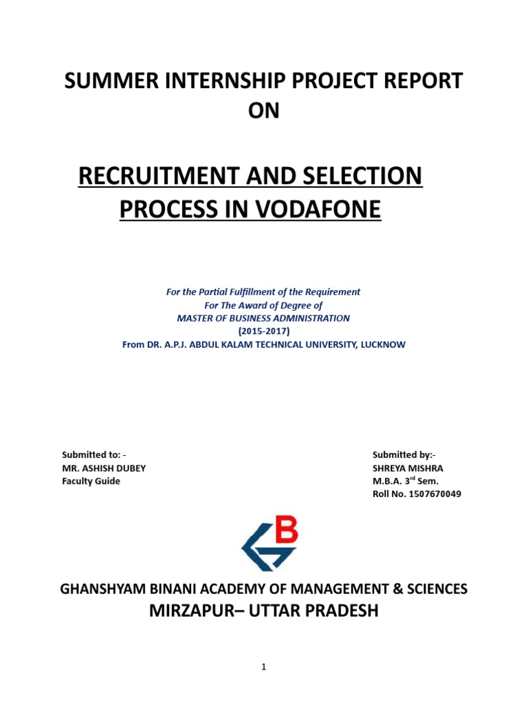 Vodafone Recruitment Process Overview | PDF | Recruitment | 3 G