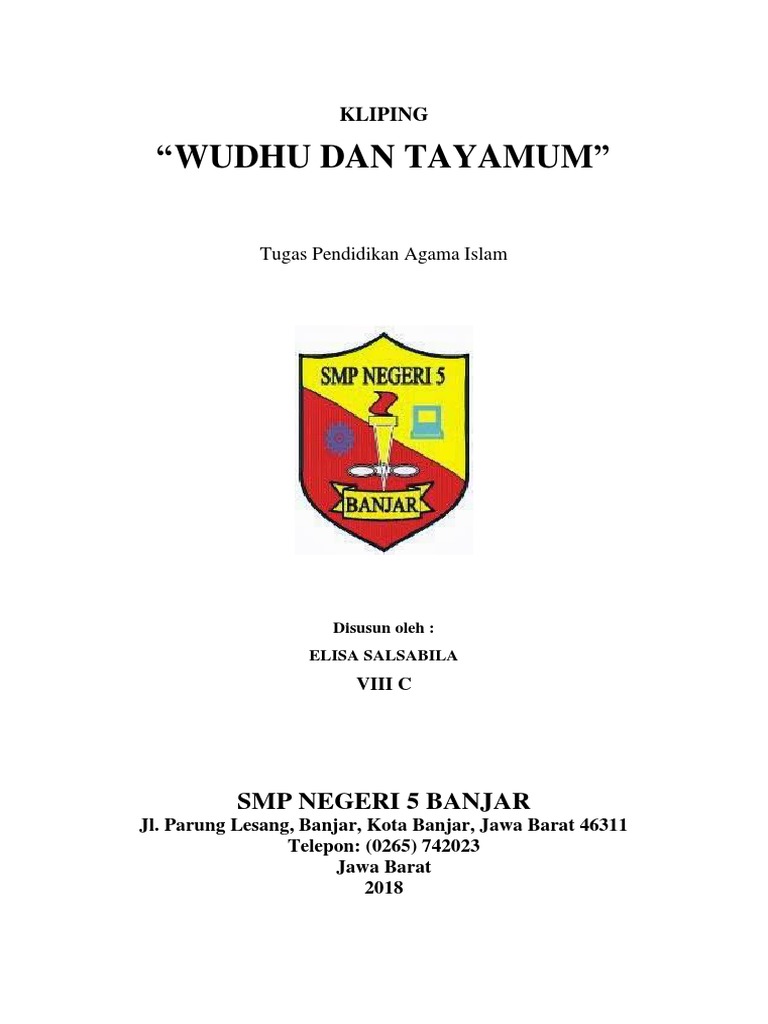 Kliping Wudhu Dan Tayamum | PDF