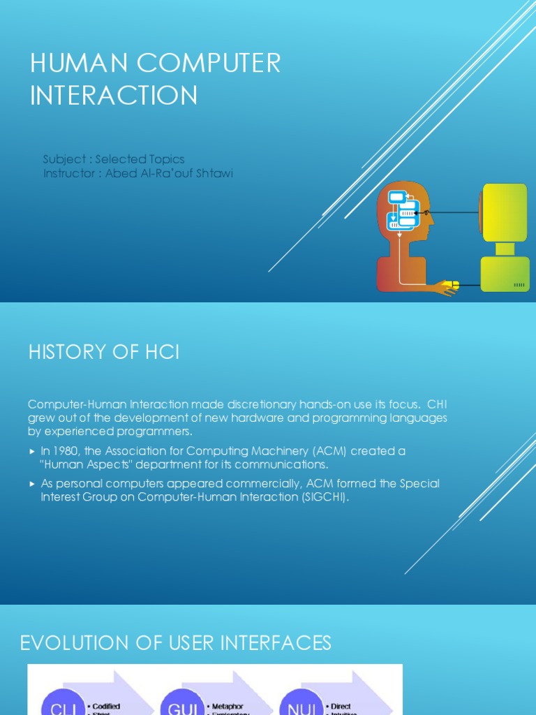 Human Computer Interaction | PDF | Graphical User Interfaces | Human–Computer Interaction