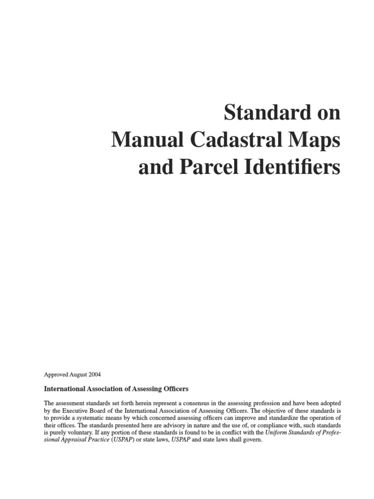 15.standard On Manual Cadastral Maps PDF | PDF | Map | Land Lot
