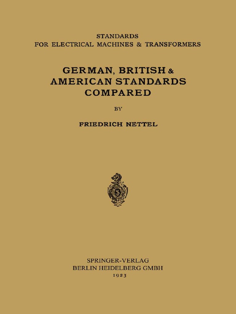 Comparison of Principal Points of Standards For Electrical Machinery ...