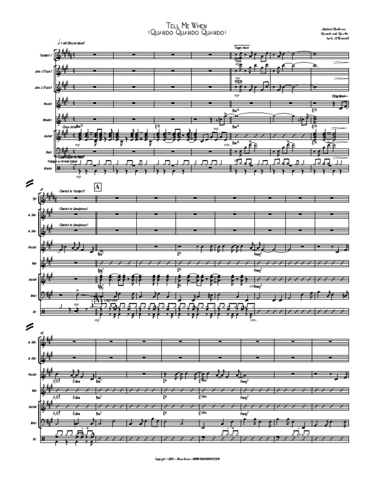 Tell Me When (Quando Quando Quando) - FULL Big Band Evans - Michael ...
