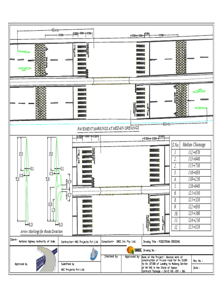 Median Openings Pavement Markings Guide | PDF