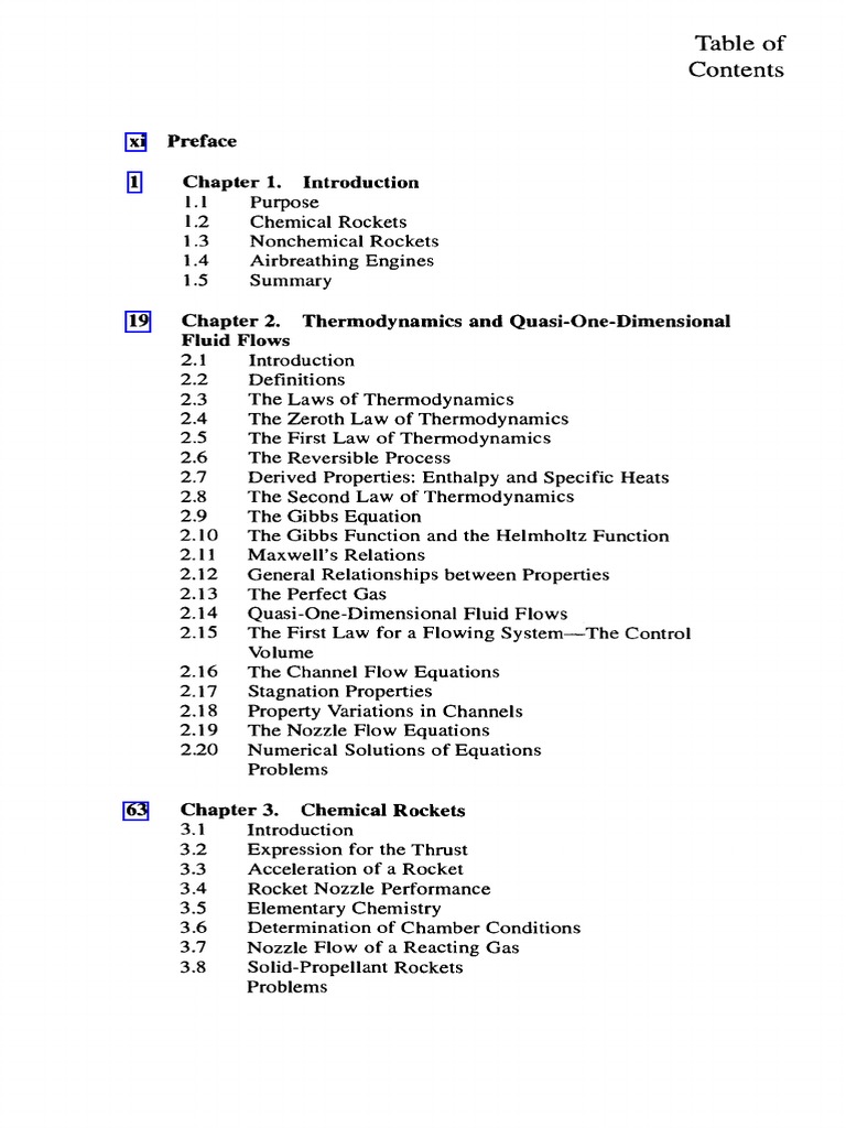 Preface Chapter 1. Introduction: Table of | PDF | Rocket | Fluid Dynamics