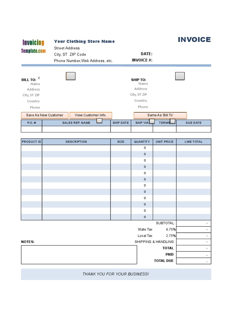 Clothing Store Receipt | PDF | Invoice | Receipt