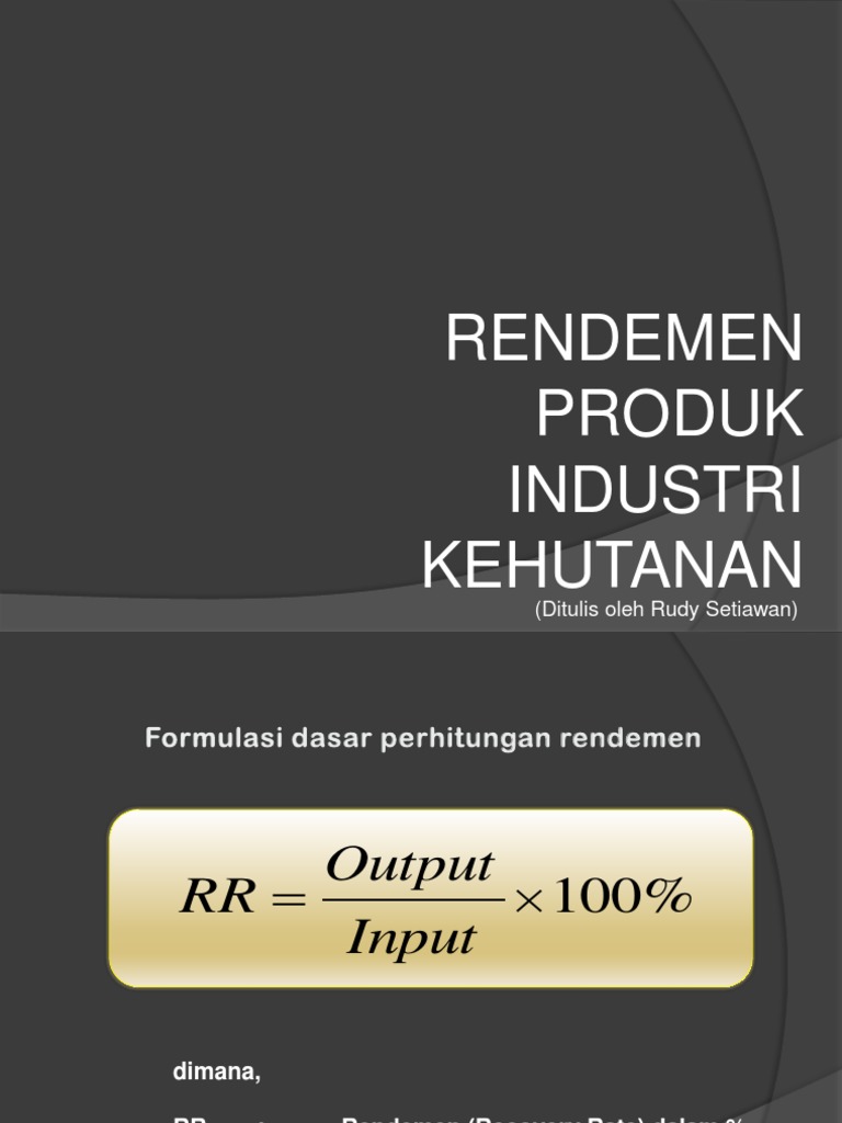 03 Teknik Perhitungan Rendemen | PDF | Komputer