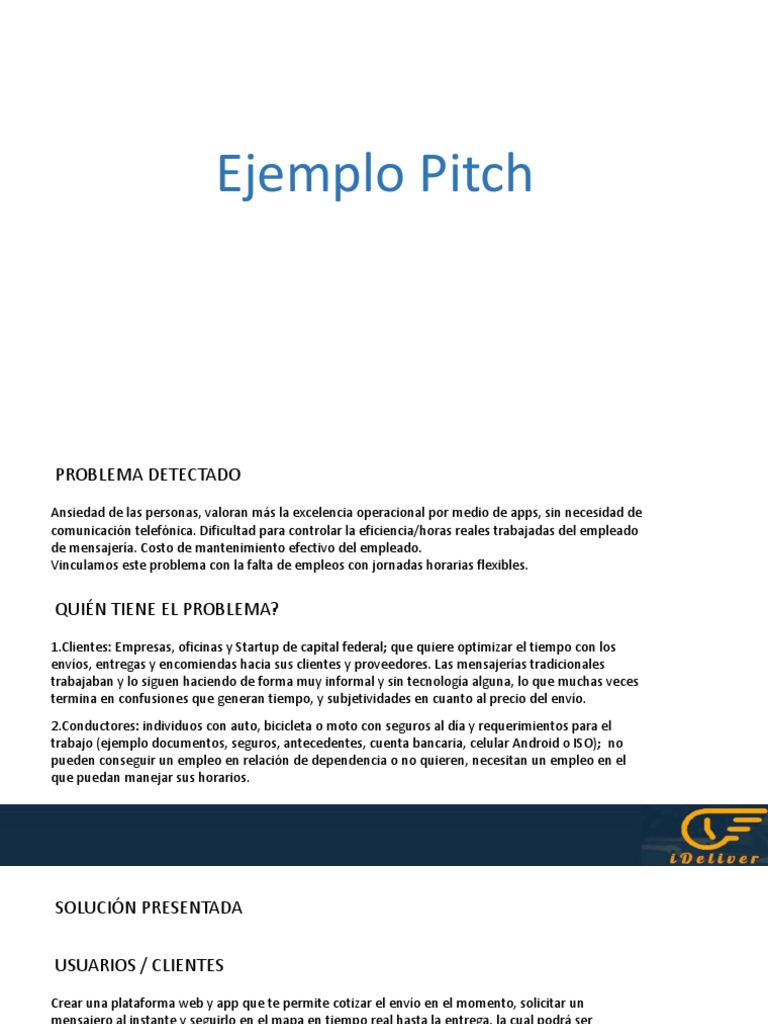 1-Ejemplo de Pitch B+iìsico | PDF | Aplicación movil | Red mundial