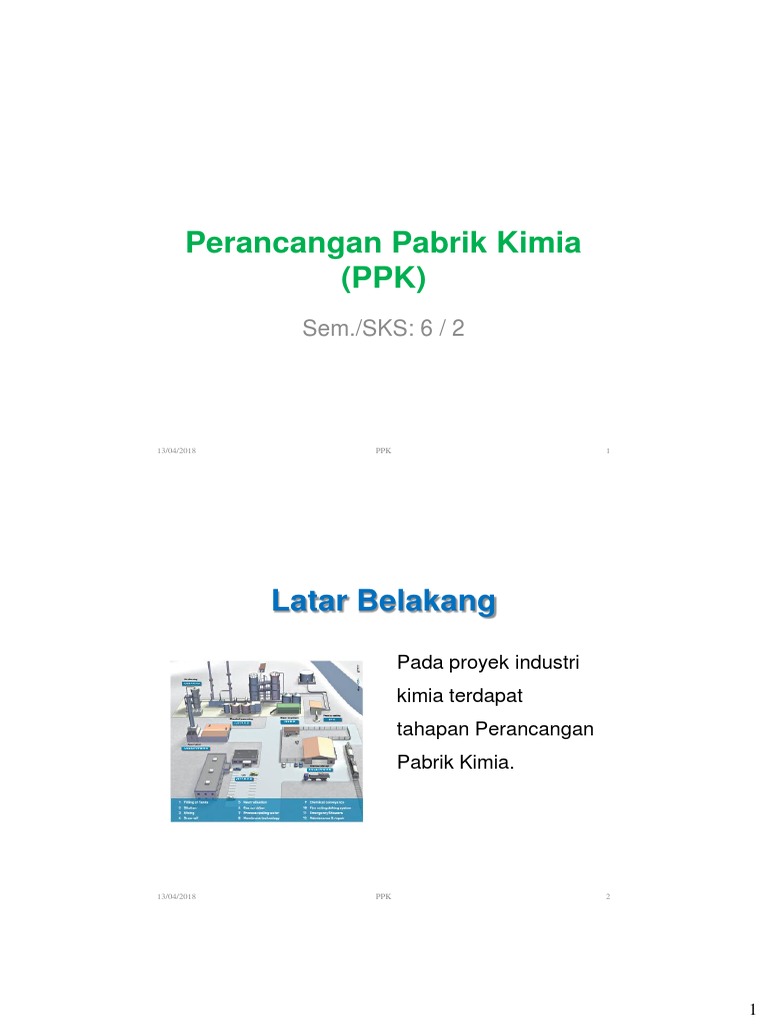 M01-Perancangan Pabrik Kimia | PDF