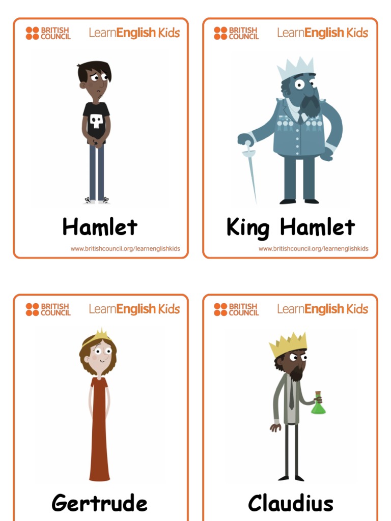 Shakespeare Hamlet Character Flashcards PDF | PDF