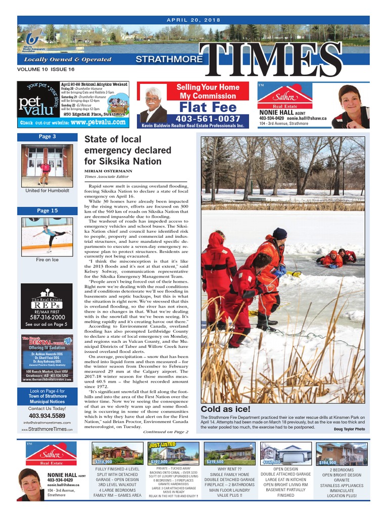 April 20, 2018 Strathmore Times | PDF | Taxicab | Flood