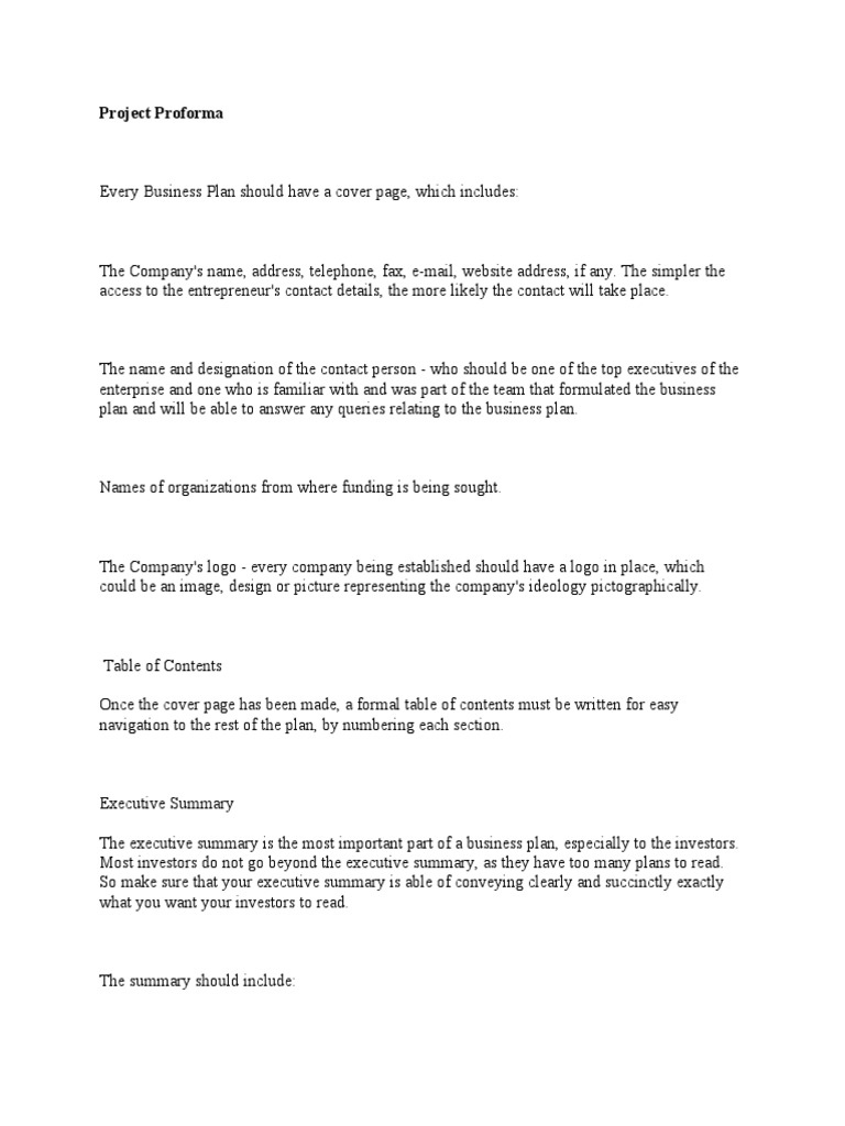 Project Proforma | PDF | Business | Marketing