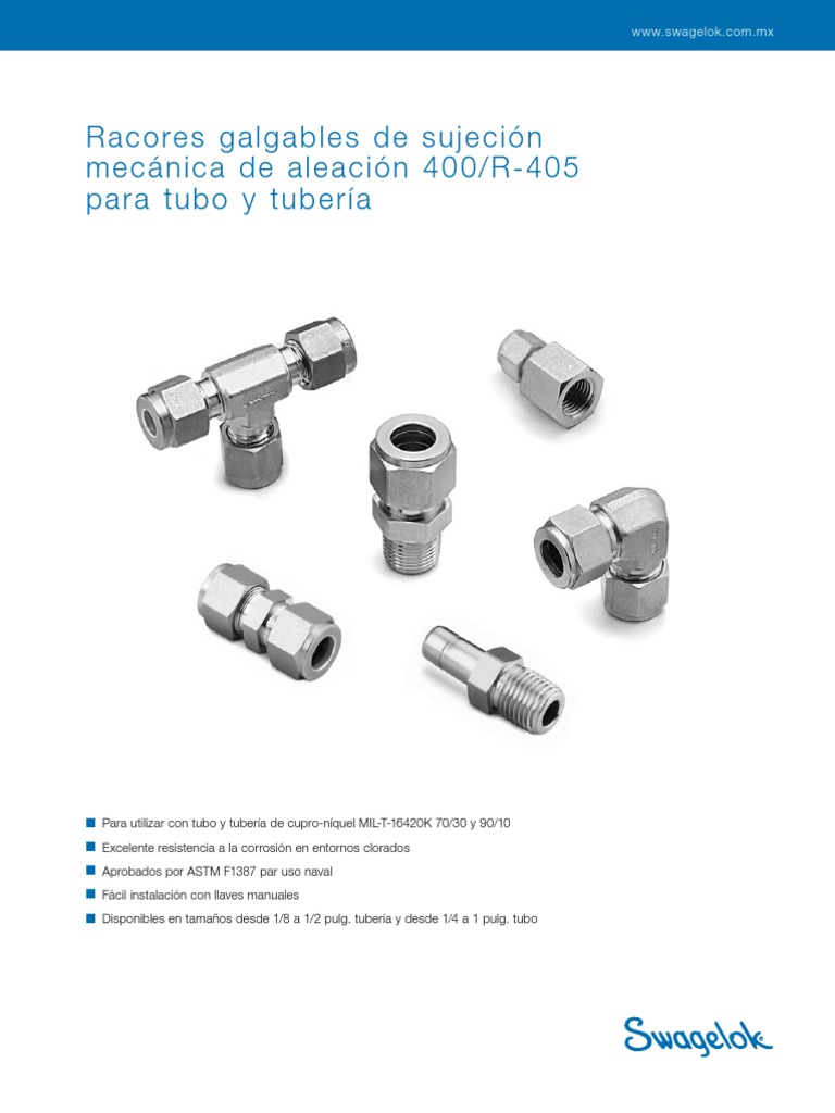 Tubing Swagelok | PDF | Herramientas | Tuerca (Hardware)