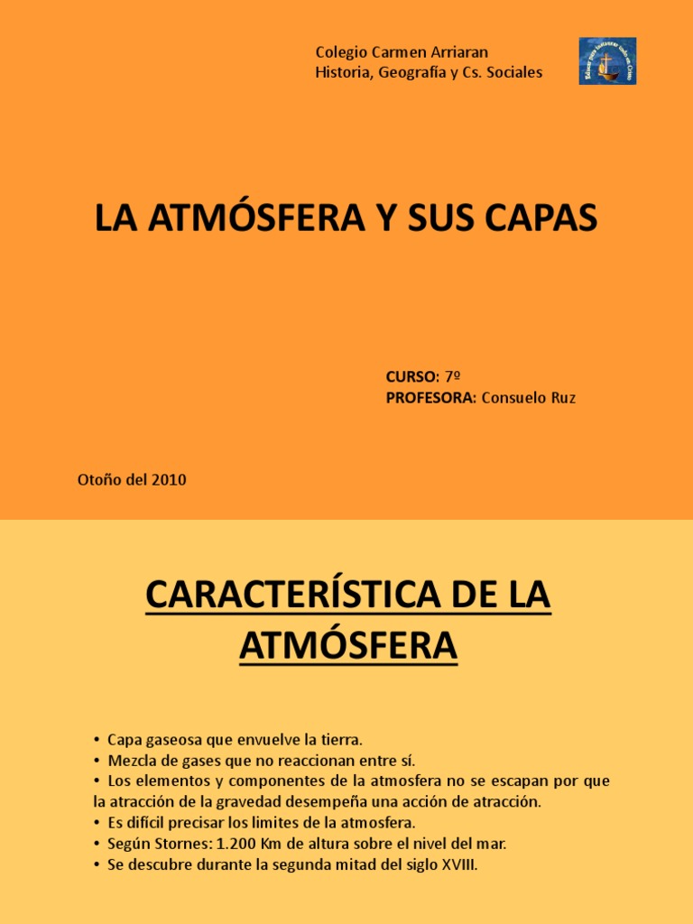 Capas de la Atmósfera y Funciones | PDF | Atmósfera | Ionosfera