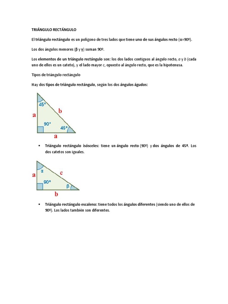 Triángulo Rectángulo | PDF | Triángulo | Rectángulo