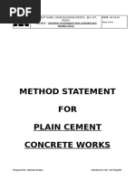 Subject: Method Statement For Shuttering Works | PDF | Concrete | Building Engineering