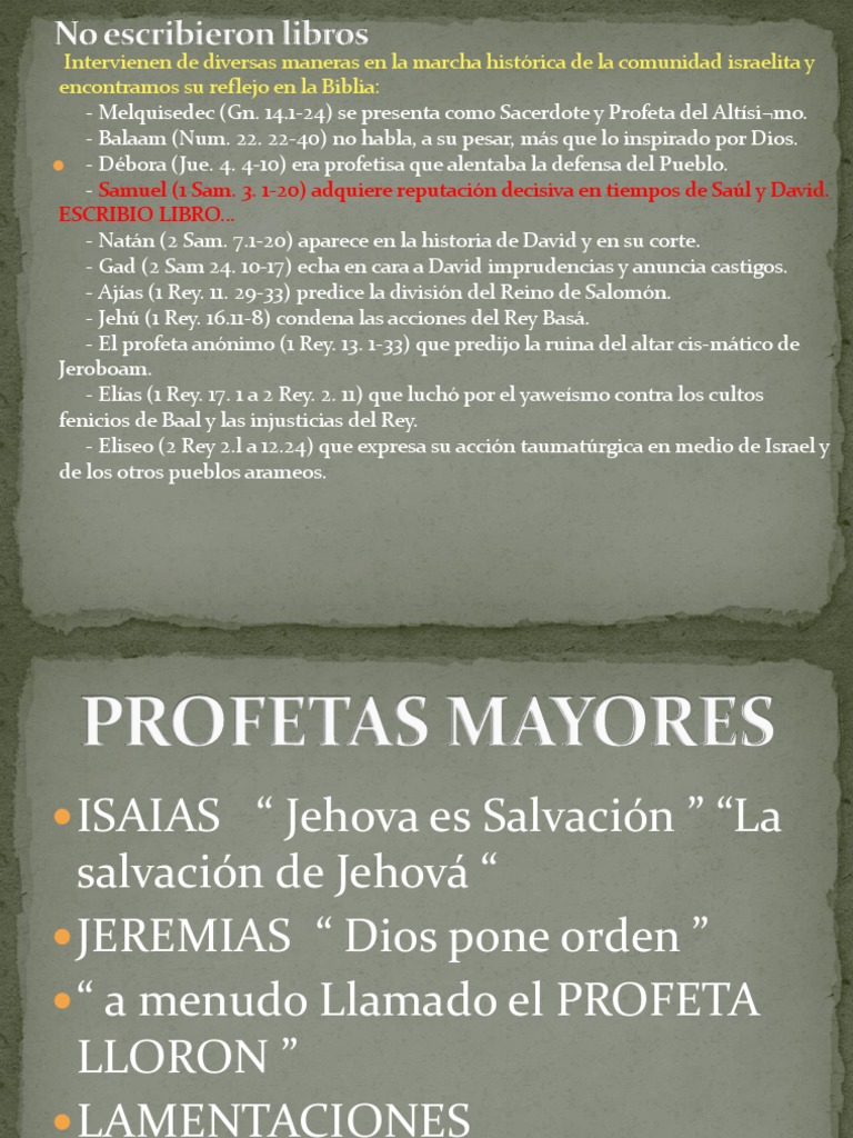 Profetas Mayores | PDF | Profeta | Profecía