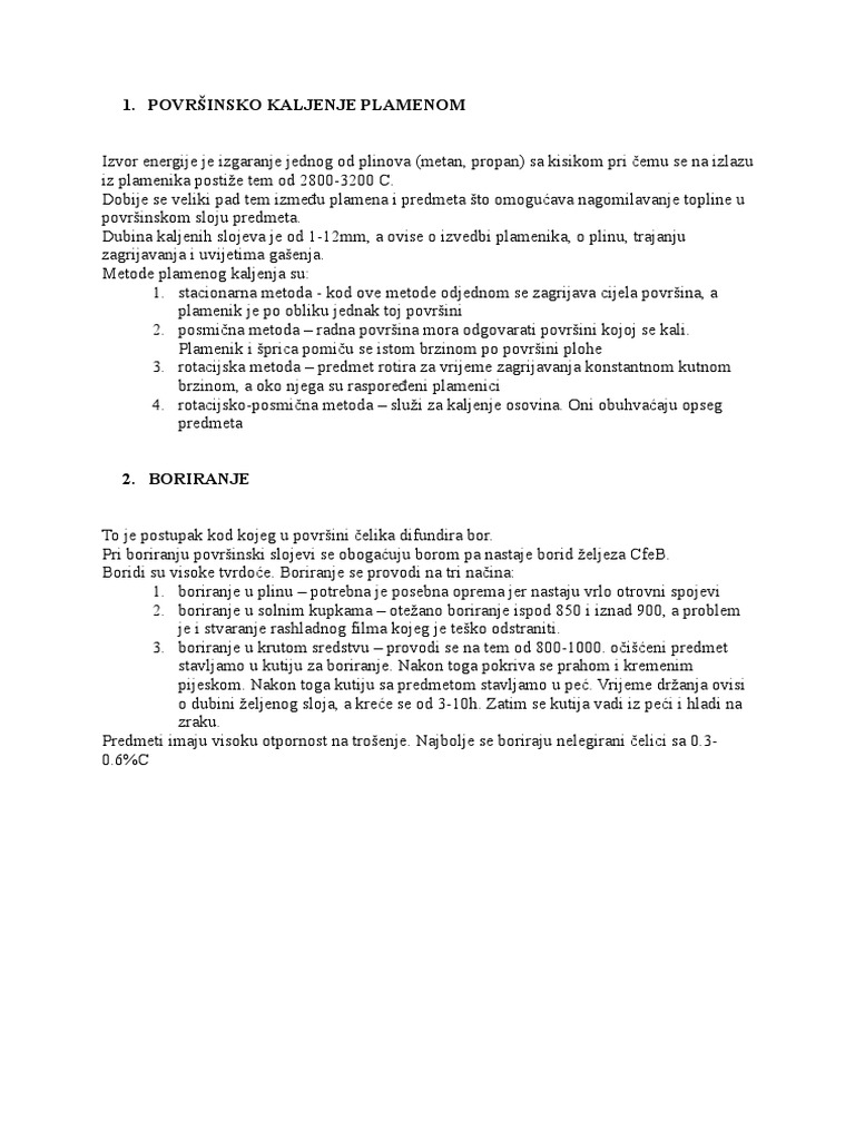 Toplinska Obrada Skripta SFSB | PDF