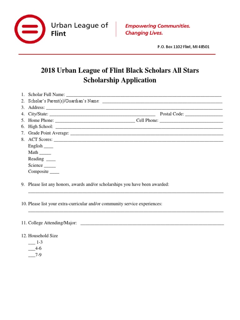 2018 Black Scholars Application | PDF