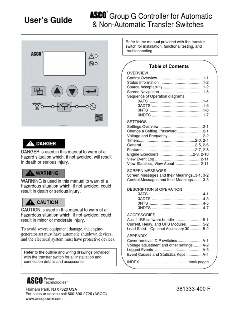 ATS Manual HMI Asco-300 | PDF | Menu (Computing) | Switch