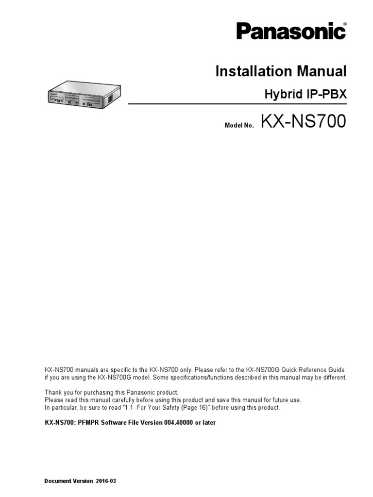 NS500 - Panasonic Configuracion. | PDF | Voice Over Ip | Computer Network
