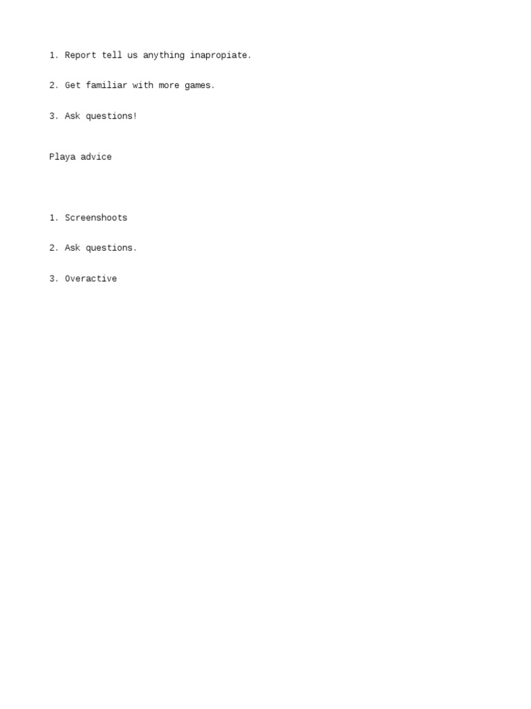 Report Tell Us Anything Inapropiate | PDF