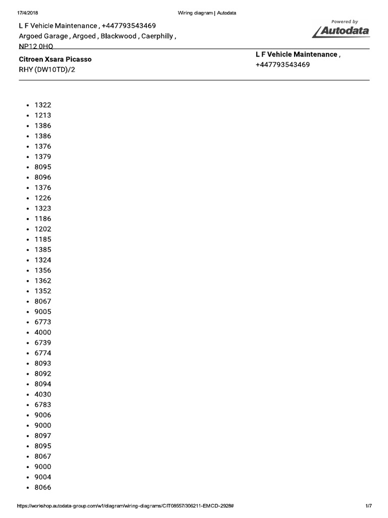 Wiring Diagram - Autodata | PDF