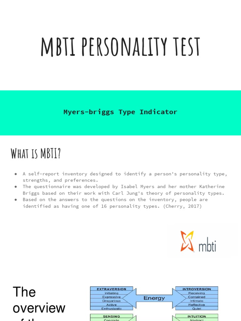 Mbti Personality Test | PDF | Psychological Theories | Psychological ...