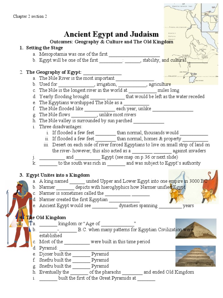 Egypt Geography Culture Old Kingdom Notes Handout 1 | PDF | Ancient ...