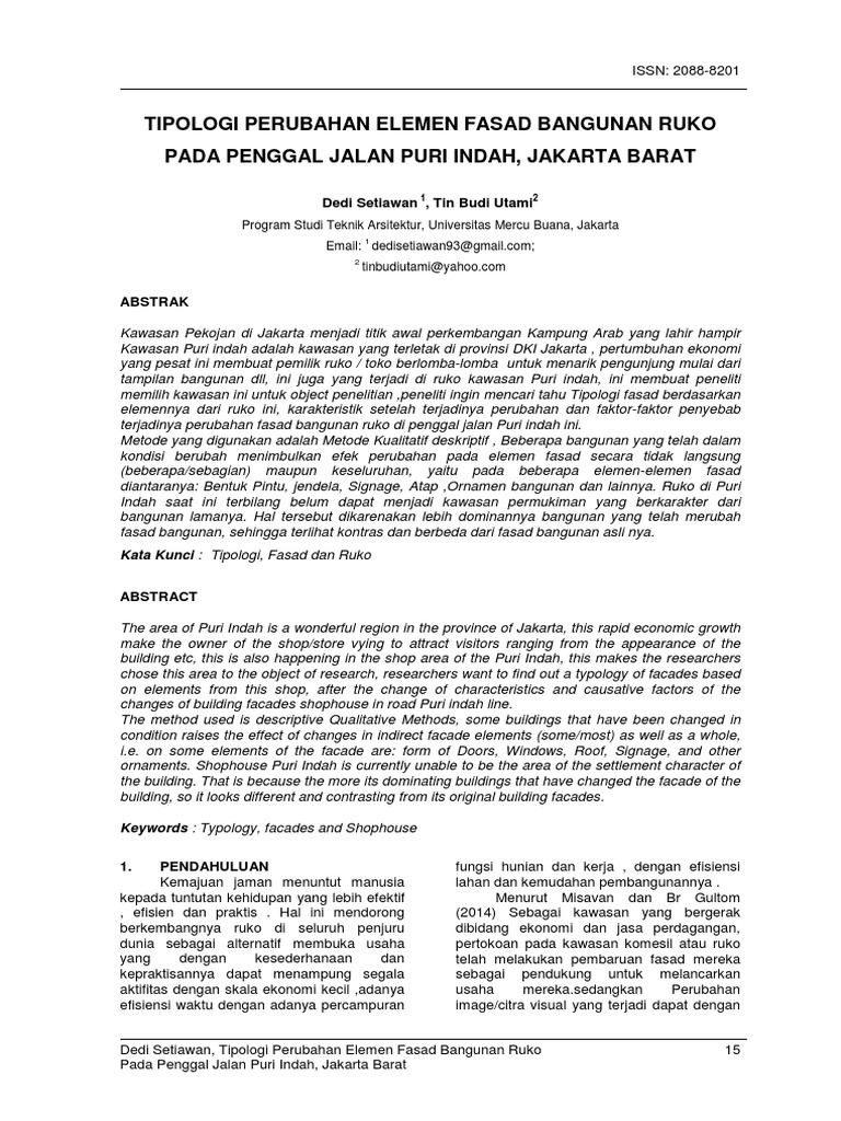 Tipologi Fasad Ruko Puri Indah | PDF | Seni