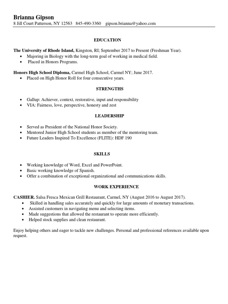 Briannas Resume v2 | PDF