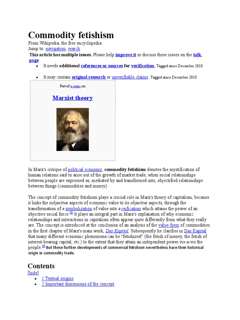 Commodity fetishism: Marxist theory | Value (Economics) | Karl Marx