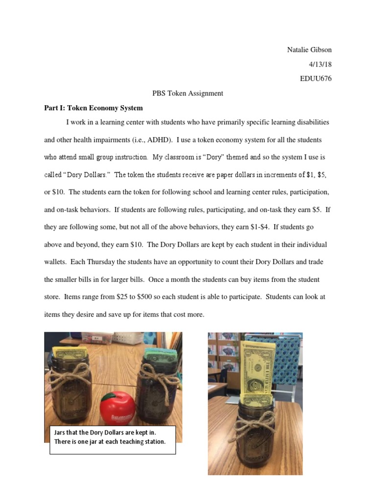 Dory Dollars: Token Economy for Learning | PDF | Reinforcement | Theory ...
