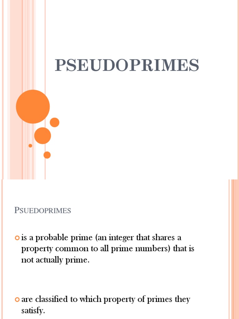 Pseudo Primes | PDF | Prime Number | Ring Theory