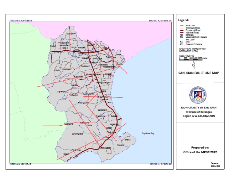 Legend:: San Juan Fault Line Map | PDF