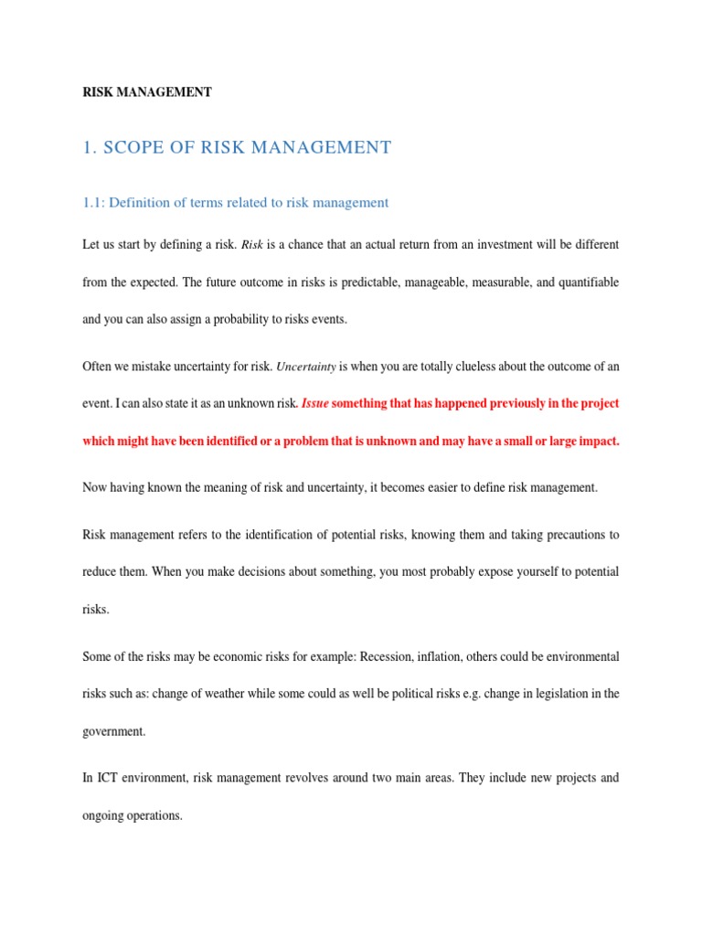 Risk Management Lesson 1 | PDF | Underwriting | Risk