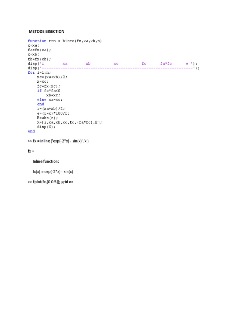 Metode Bisection | PDF